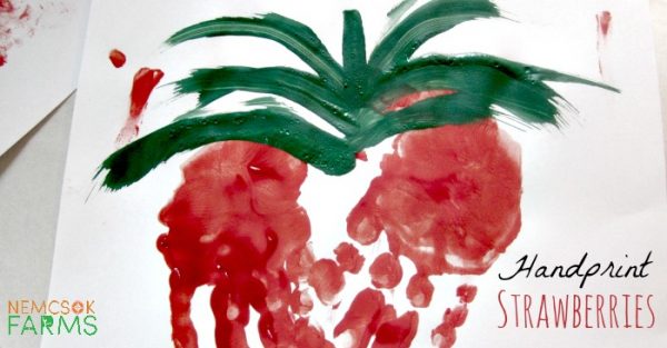 Hand Print Strawberries